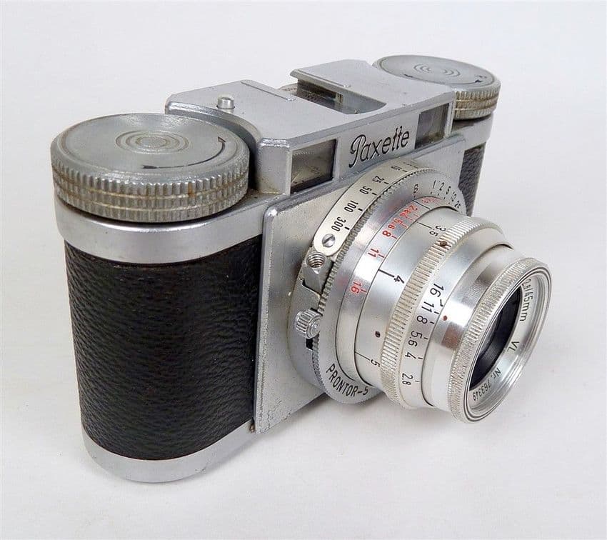 Vintage Camera Braun Paxette 35mm Film c 1950s c/w Leather Case Cassar ...