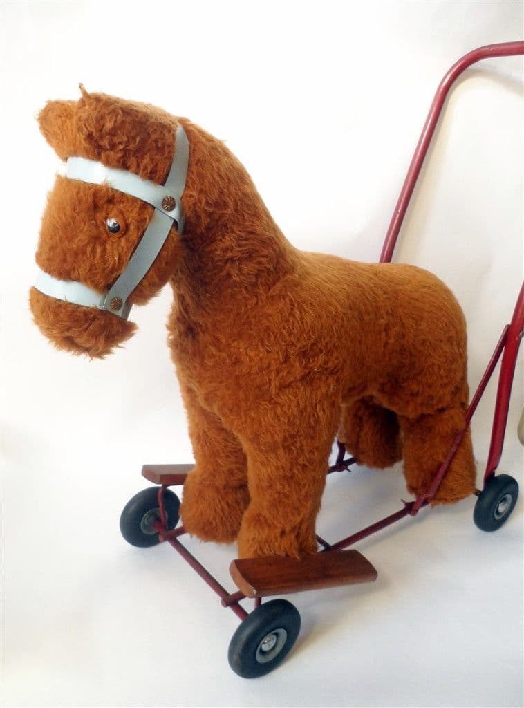 Vintage Child s Push Ride Along Walker Toy Horse Lines Bros Triang ...