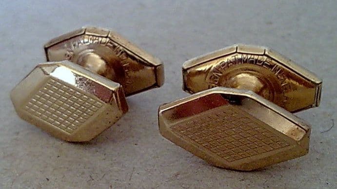 Vintage Cufflinks Cuff Links Art Deco Geometric Design Patent ...