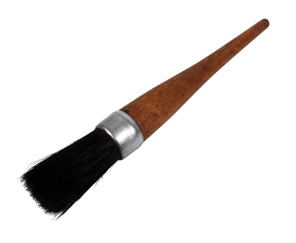 Vintage Decorating DIY Tool Wood Handle Round Paint Brush Dusting ...