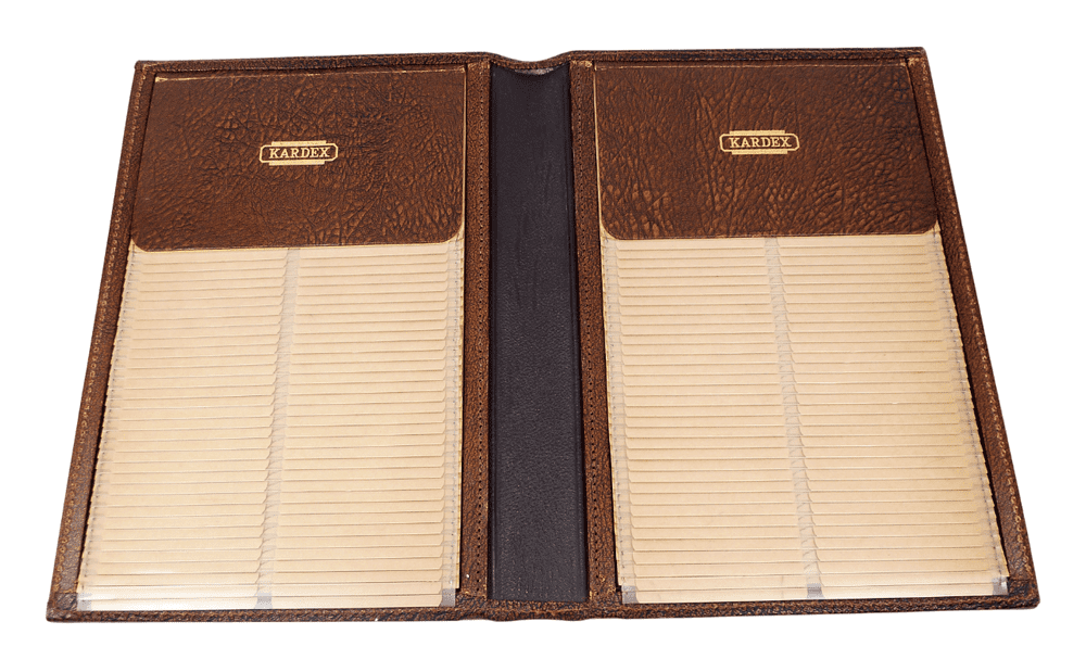 Vintage Desk Office Kardex Visible Recorder Book Index Card Flat File ...