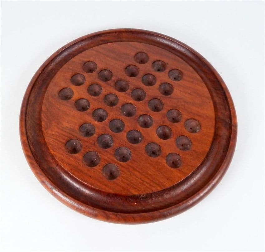 Vintage Game Solitaire Board Complete with Glass Marbles Original Label ...