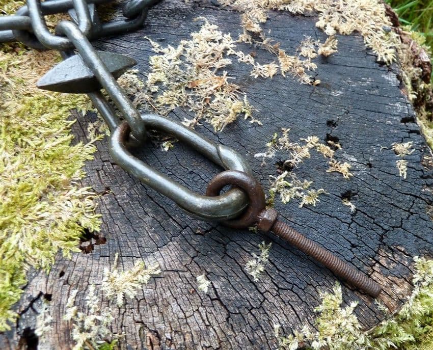 Vintage Garden Galvanised Heavy Duty Metal Spiked Chain Driveway ...