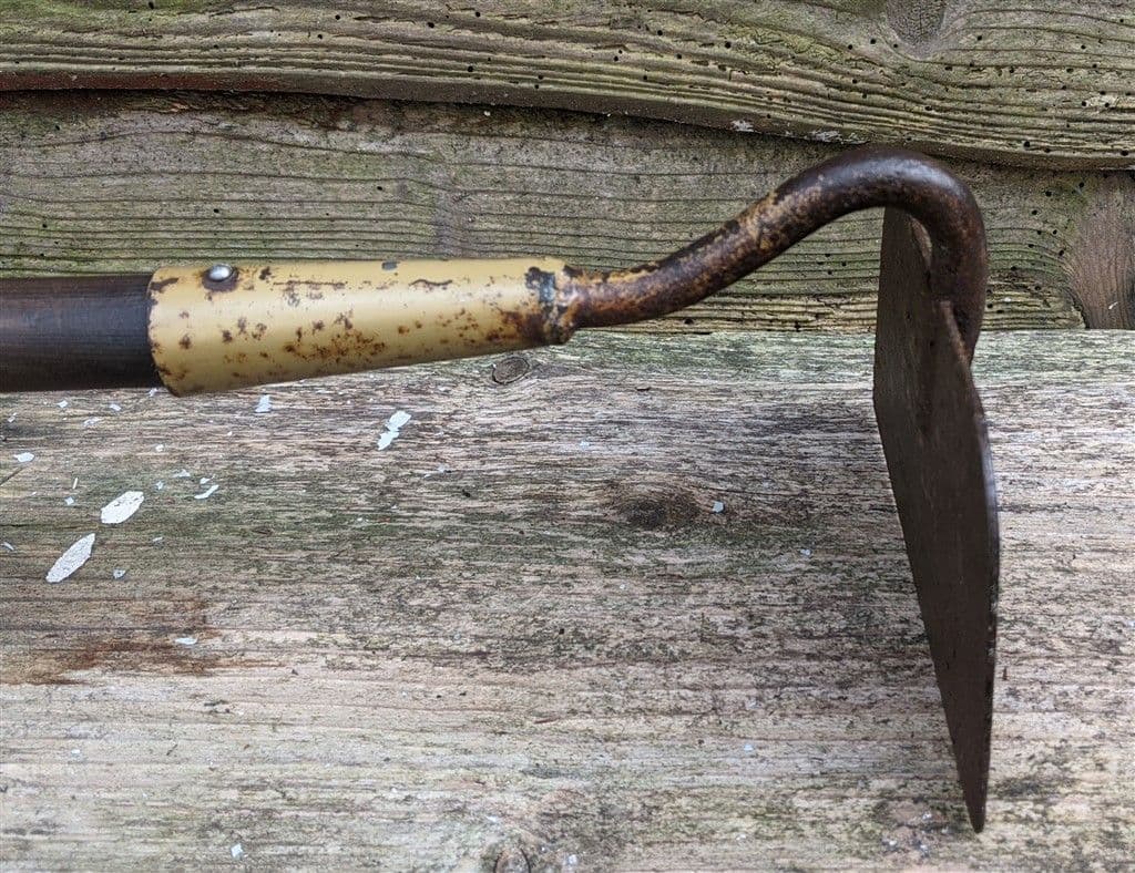 Vintage Gardening Tool Long Pine Handled Swan Neck Draw Hoe Made in ...