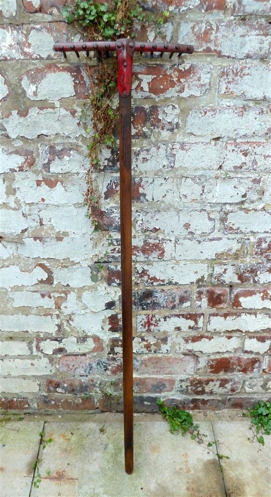 Vintage Gardening Tool Wooden Handled 12 Tine Made In England Garden ...