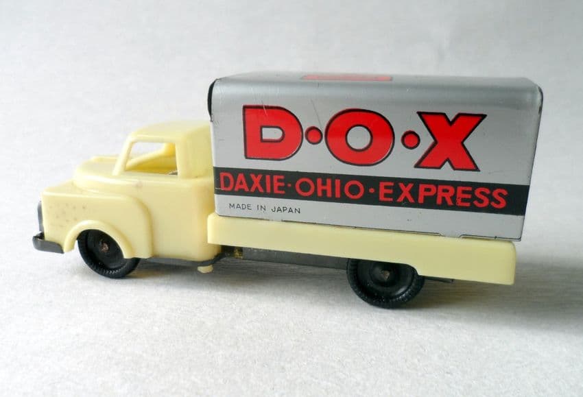 Vintage Japanese Friction Driven Toy Delivery Truck Model Japan D O X ...