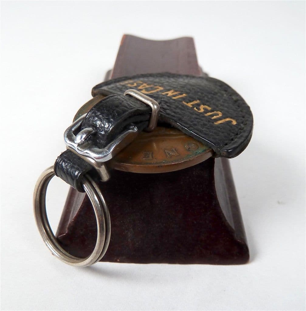 Vintage Just In Case Old Spend A Penny Holder Case Circa 1930s Keyring ...