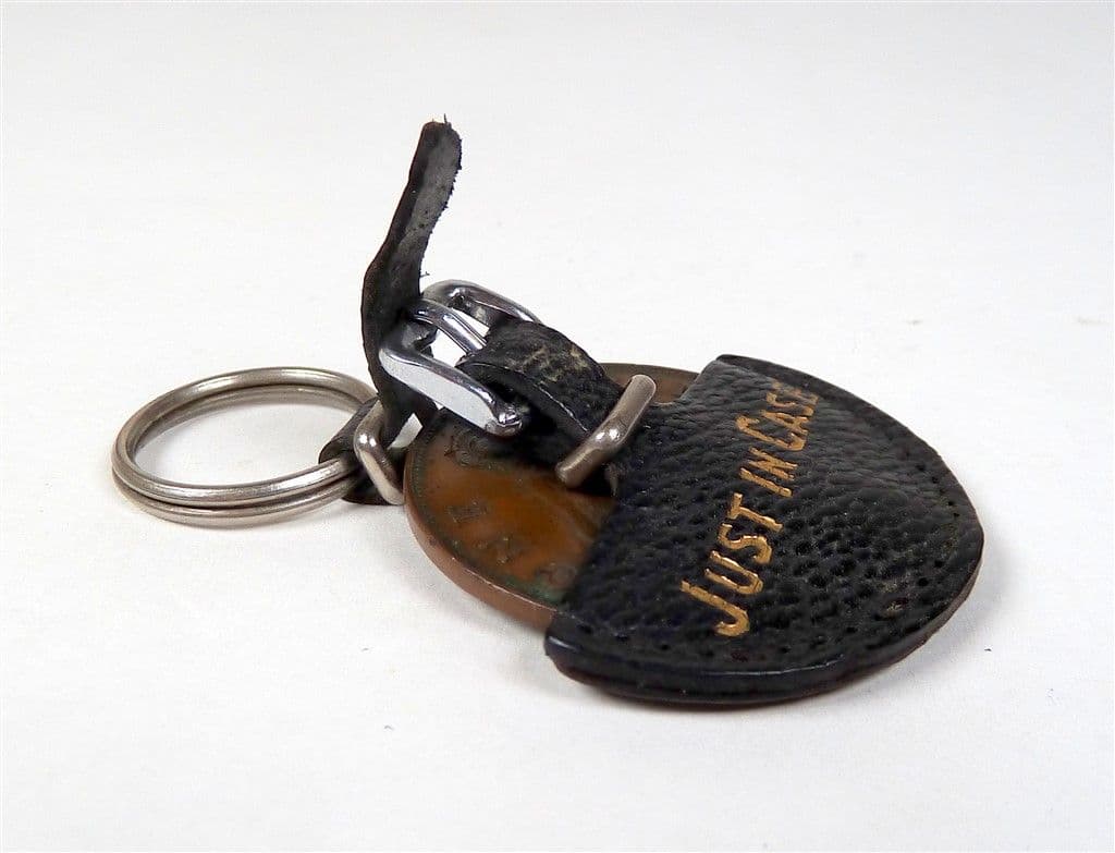 Vintage Just In Case Old Spend A Penny Holder Case Circa 1930s Keyring ...