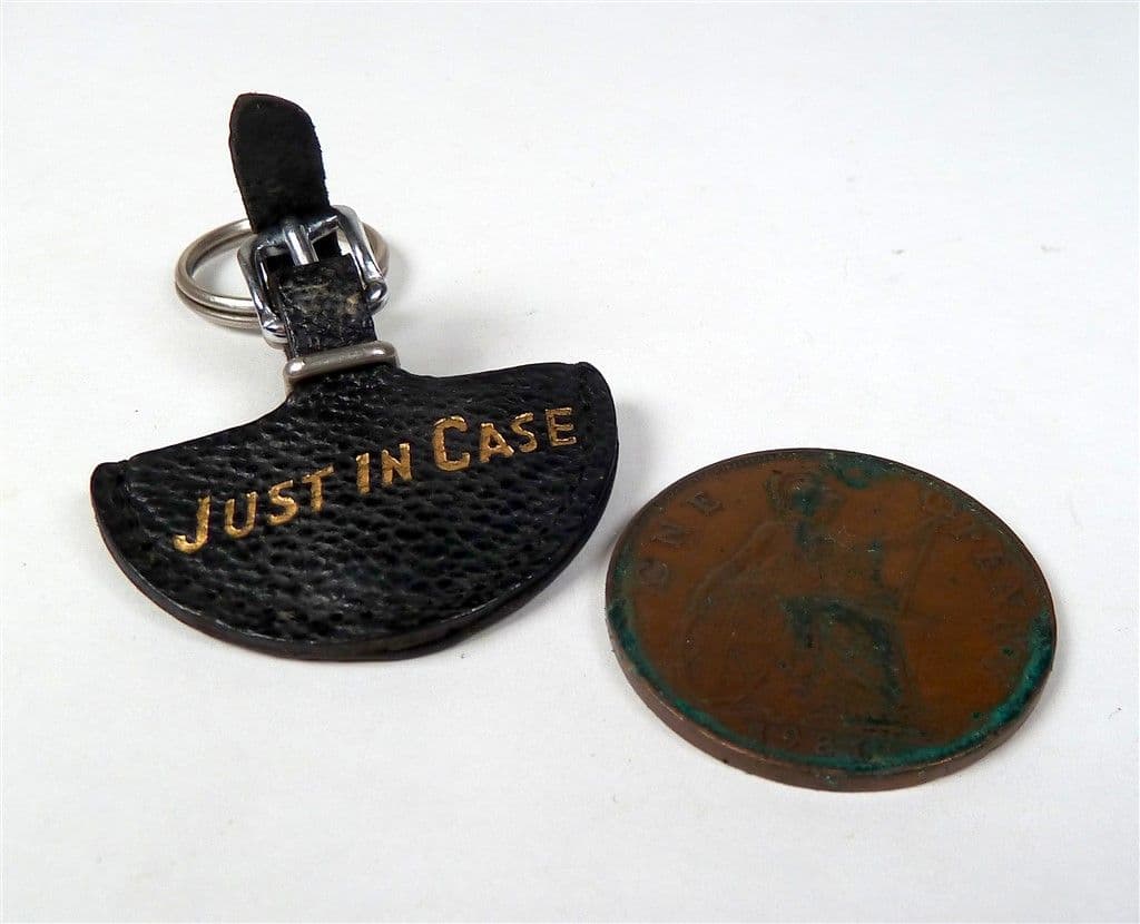 Vintage Just In Case Old Spend A Penny Holder Case Circa 1930s Keyring ...