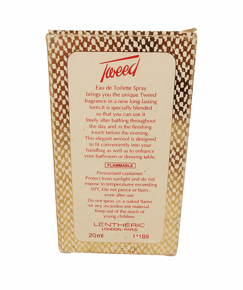 Vintage Ladies Perfume Boxed Lentheric Tweed Eau de Toilette Mini Spray ...
