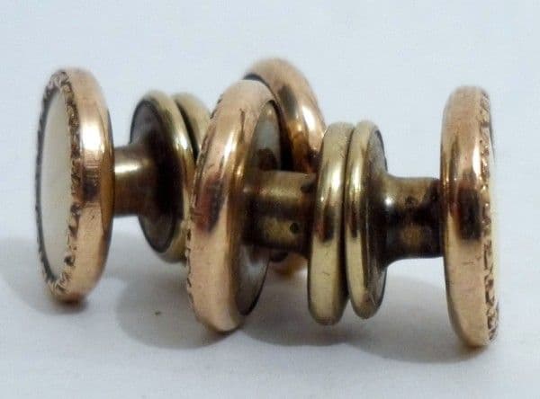 Vintage Lion Brand Gold Tone Celluloid Snap Cufflinks Cuff Links Art ...
