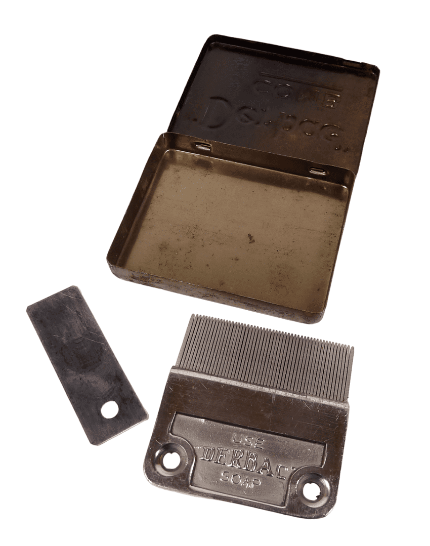 Vintage Medical Advertising Use Derbac Soap Hygienic Nickel Plated Comb ...