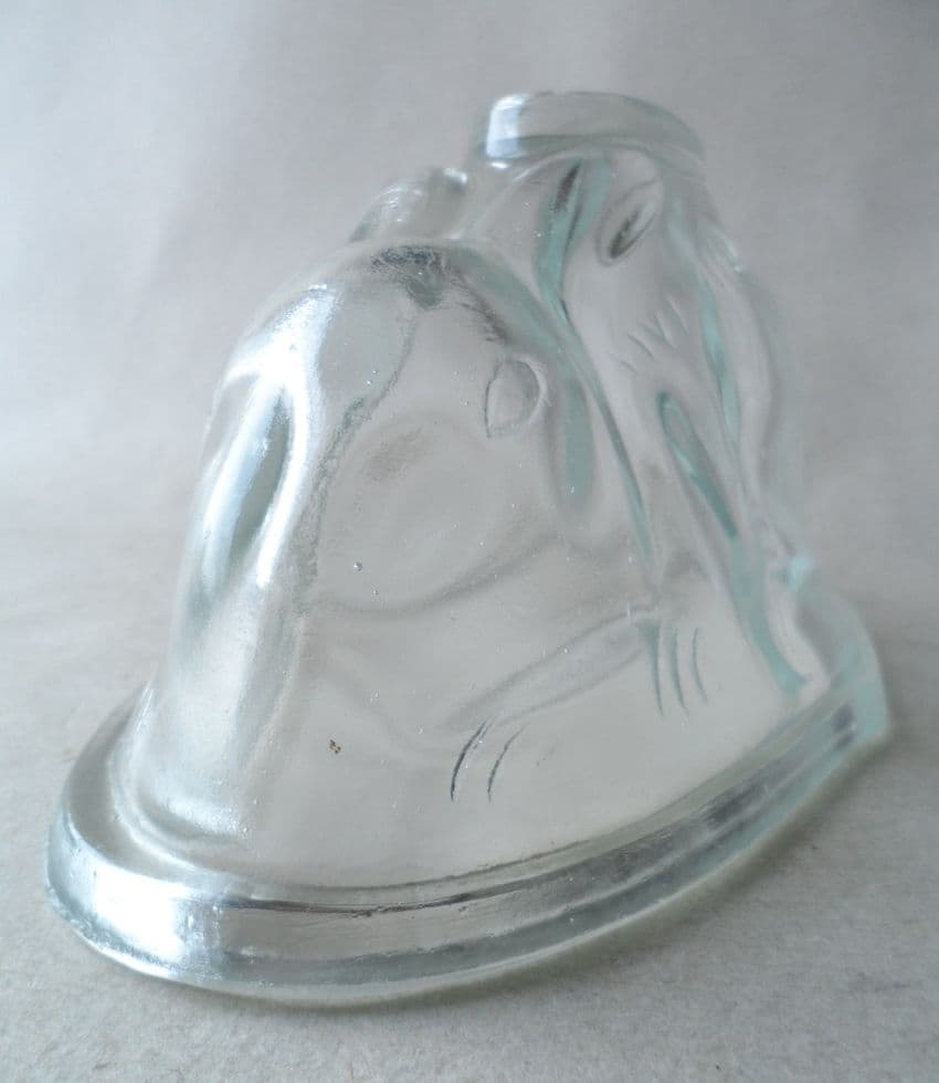 Vintage Mid Century Kitchen Large Clear Glass Traditional Rabbit Form ...