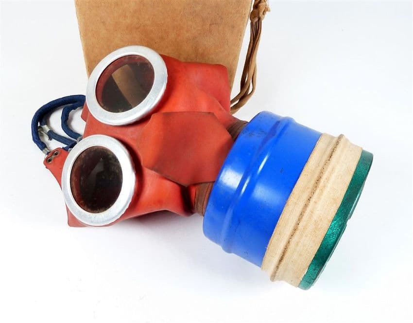 Vintage Military Boxed 1938 WW2 British Civilian Small Childs Gas Mask ...