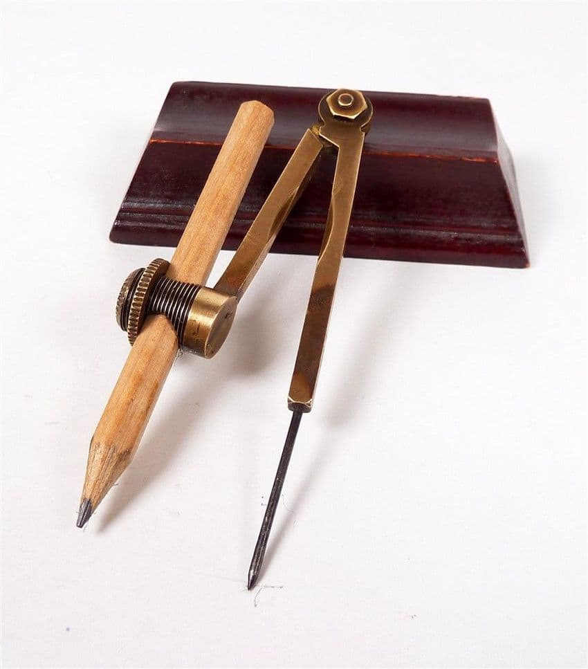 Vintage Old School Days English Solid Brass Helix Registered Drawing ...