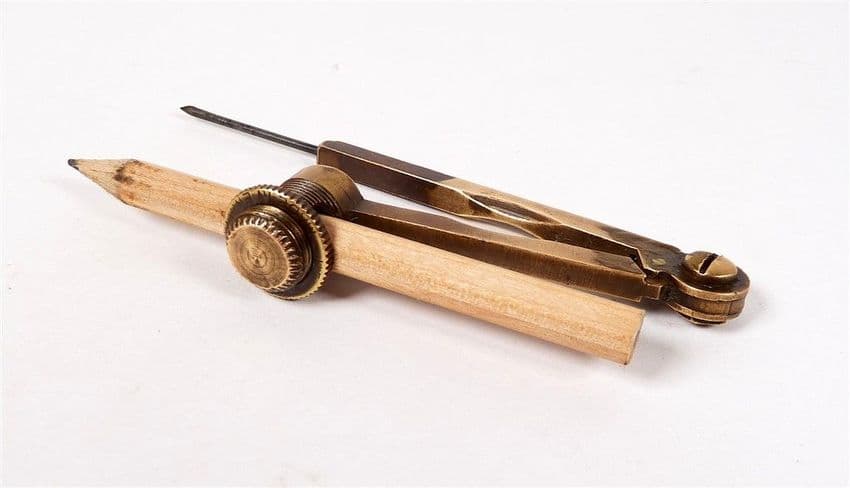 Vintage Old School Days English Solid Brass Helix Registered Drawing ...