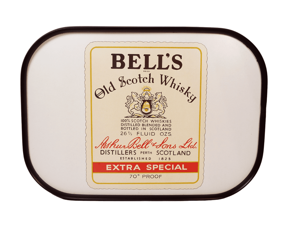Vintage Pub Bar Bells Old Scotch Whisky Advertising Cloverleaf Melamine ...