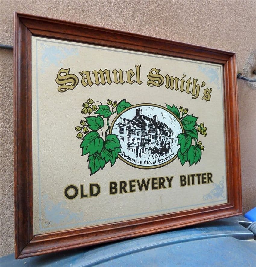 Vintage Pub Bar Samuel Smith s Smiths Old Brewery Bitter Mirror ...