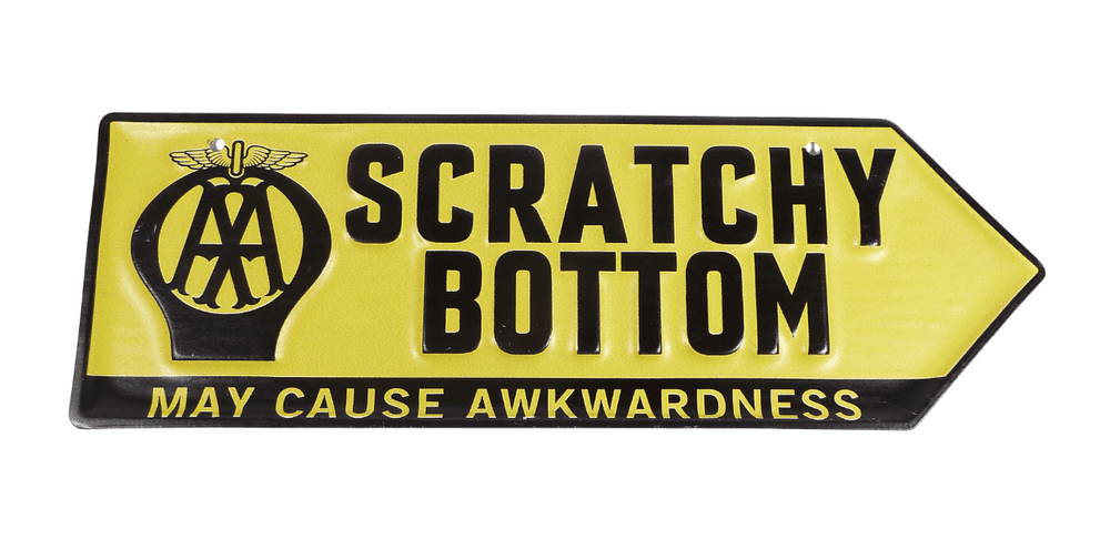 Vintage Style Pressed Steel AA Directional Sign Scratchy Bottom May ...