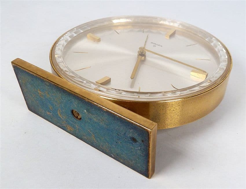 Vintage Swiza 8 Day Swiss Patent Pending Wind Up Alarm Clock 1960s ...