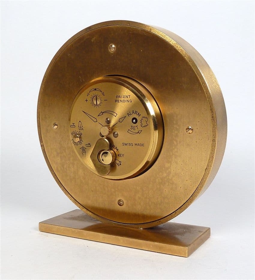 Vintage Swiza 8 Day Swiss Patent Pending Wind Up Alarm Clock 1960s ...