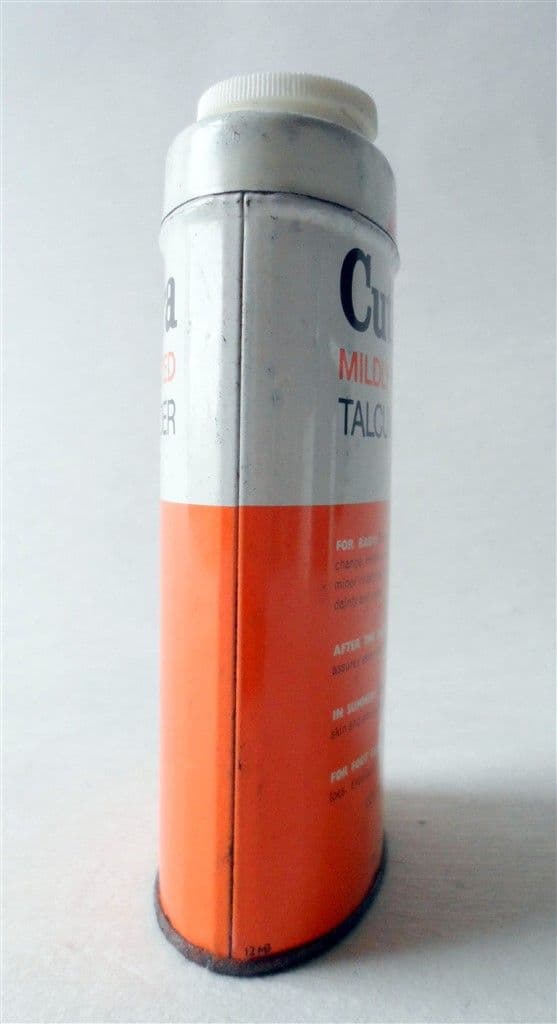 Vintage Tin Cuticura Mildly Medicated Talcum Talc Powder 80g gram 1970s ...