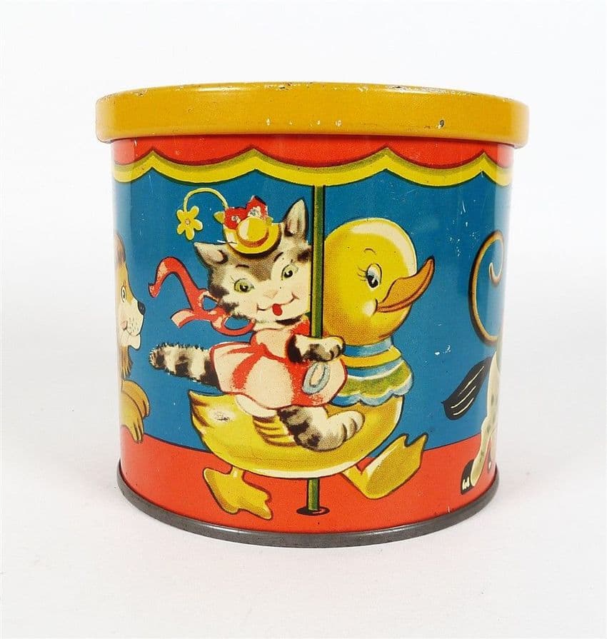 Vintage Toffee Sweet Tin Blue Bird Harry Vincent Parkes Fairground ...