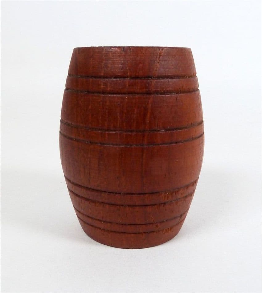 Vintage Treen HMS Wellesley 1815 Cornwall Teak Match Vesta Barrel 1950s ...