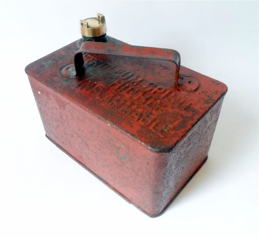 Vintage Valor Petroleum Spirit Petrol Fuel Can Circa 1950s Shed Garage ...