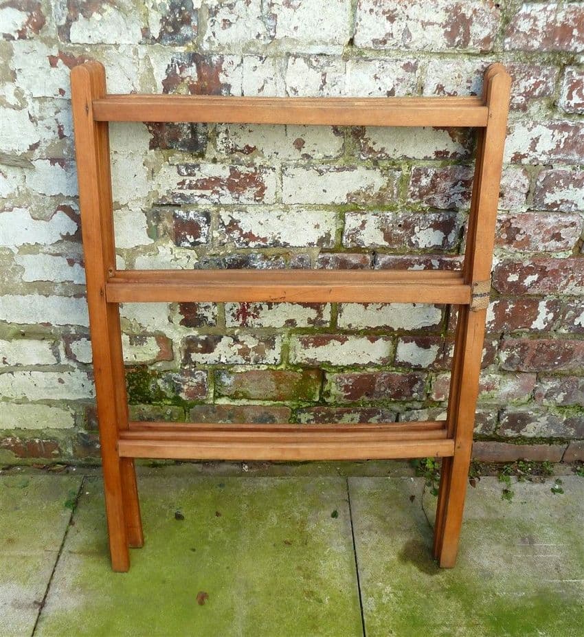 Vintage Washing Laundry Large Wooden Clothes Maiden Horse Rack Airer ...