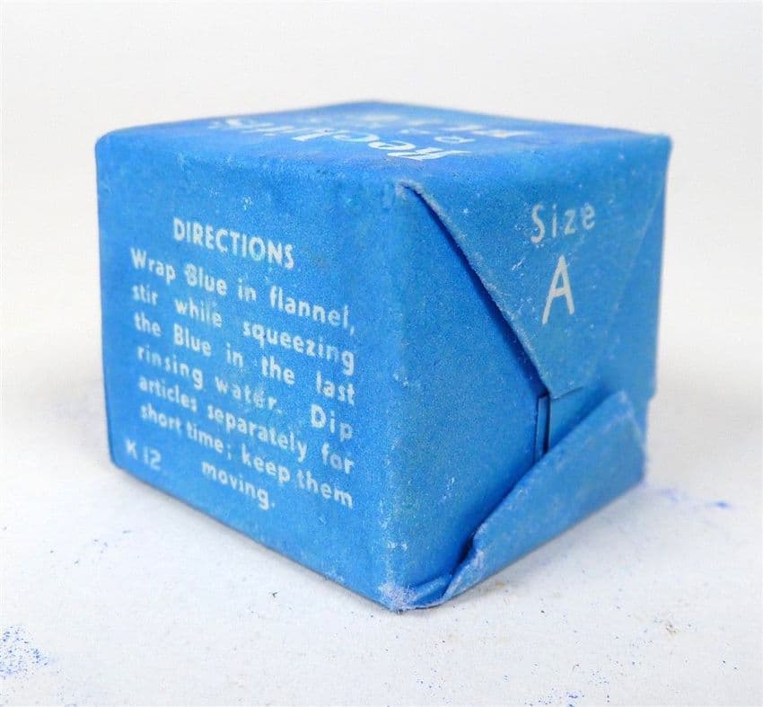 Vintage Washing Laundry Whitener Reckitt s Paris Crown Blue Square Cube ...