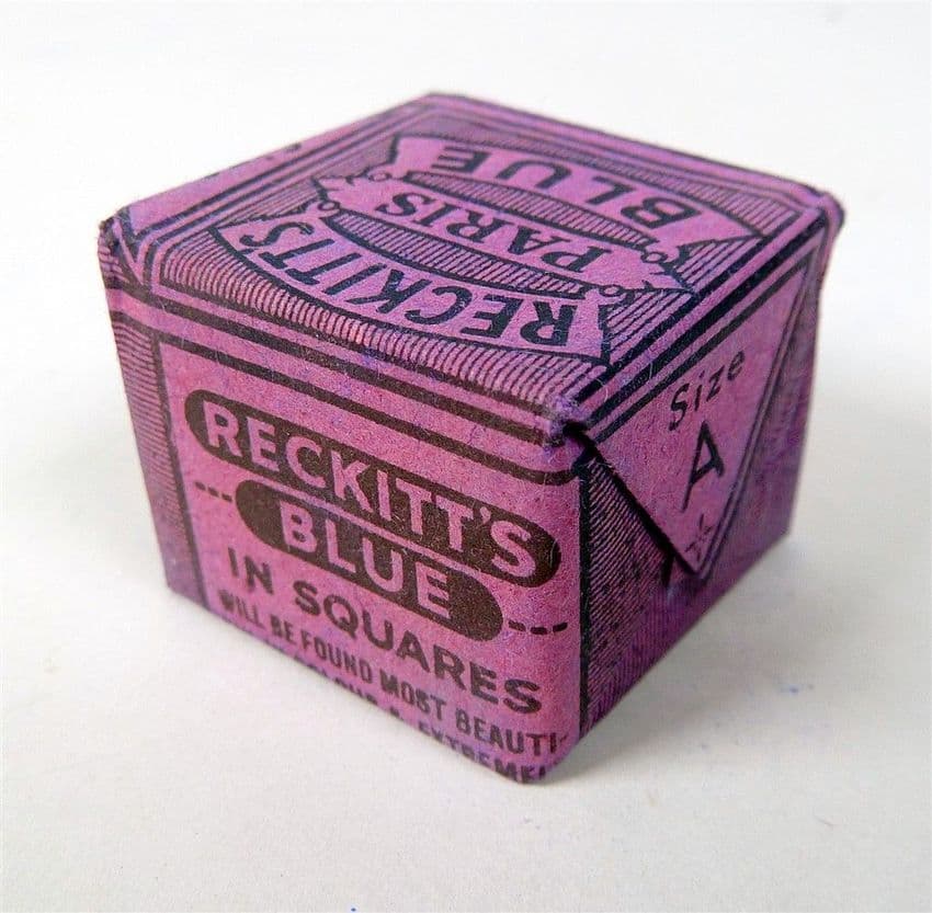 Vintage Washing Laundry Whitener Reckitt s Paris Crown Blue Square ...
