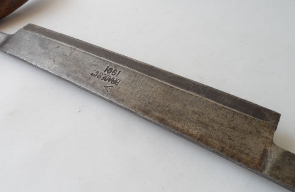 Vintage Wood Working Tool Brades Co 1901 Drawknife Draw Knife Broad ...