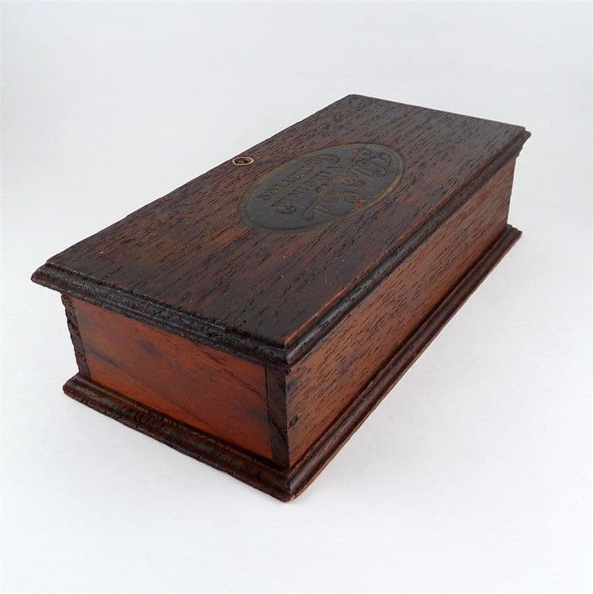 Vintage Wooden Box B Morris & Sons Ltd London Yellow Seal Cigarettes ...