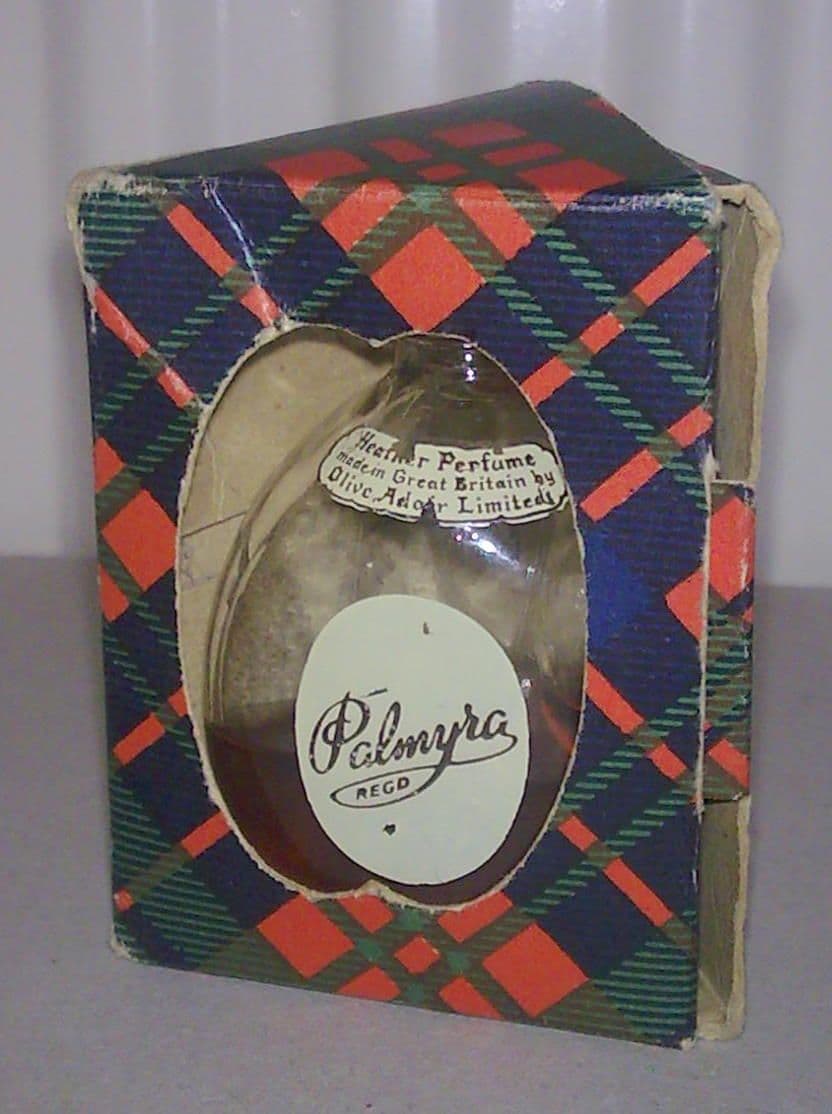 HTF Boxed Vintage Mini Miniature Scent Bottle Olive Adair Ltd Palmyra ...