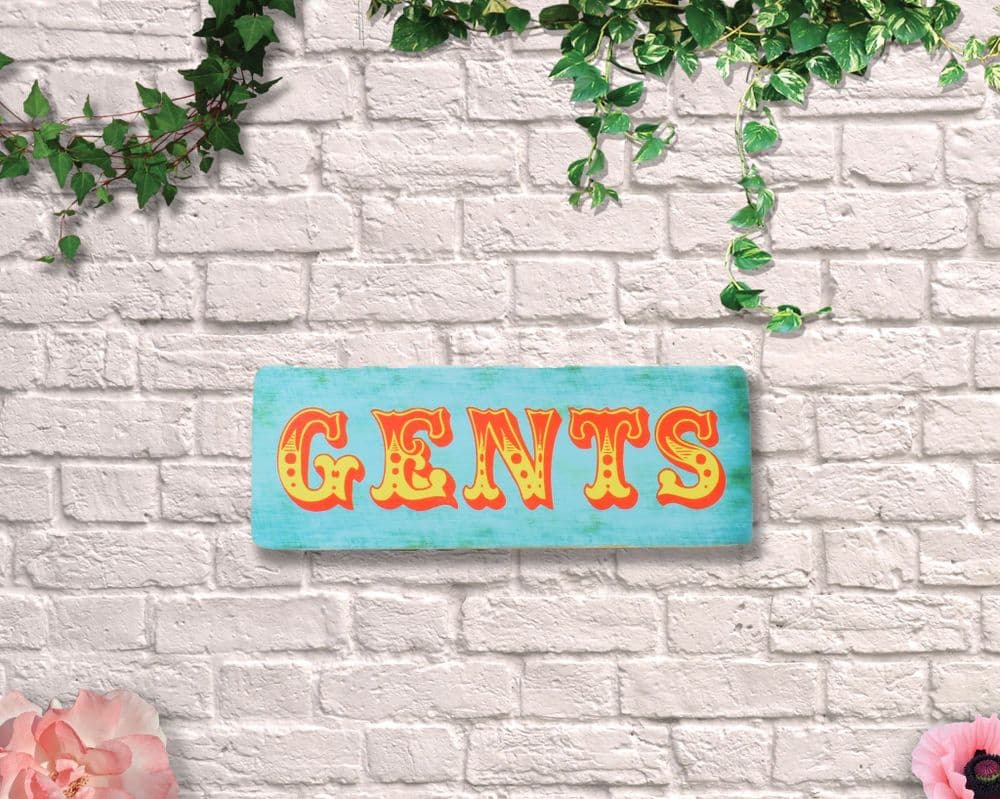 Painted Gents Circus Sign