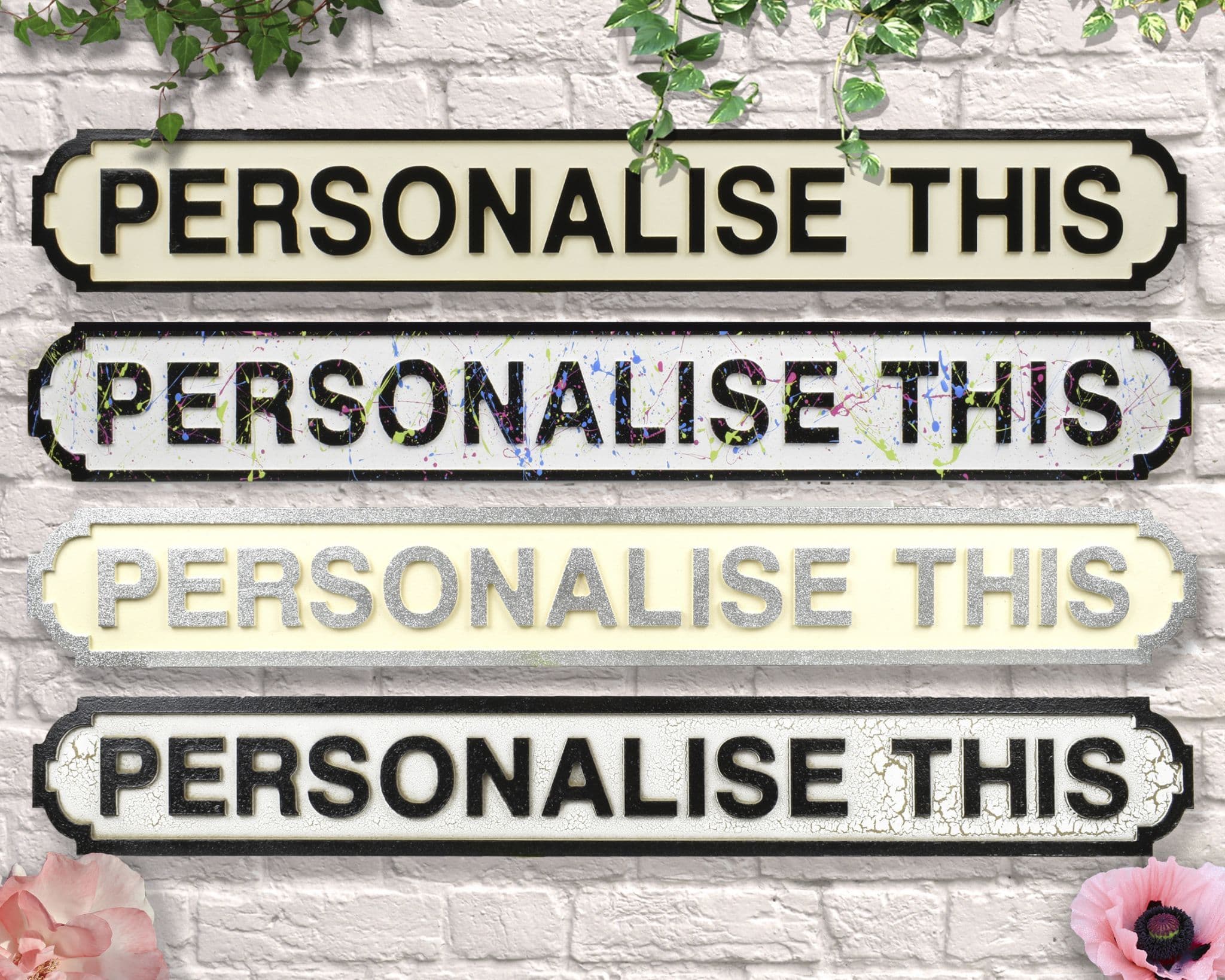 Standard Font Personalised Street Sign