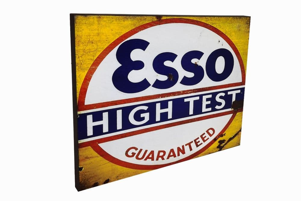 Esso Real Rusty Metal Sign 40cm x 30cm