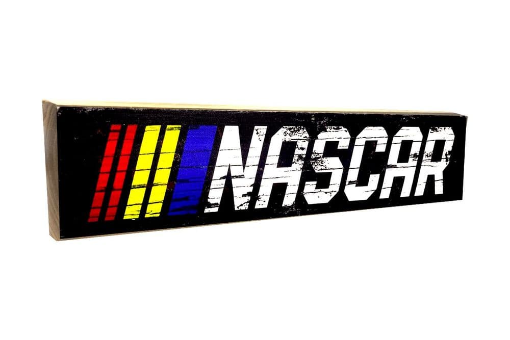 Nascar Aged Wooden Sign 50cm x12cm