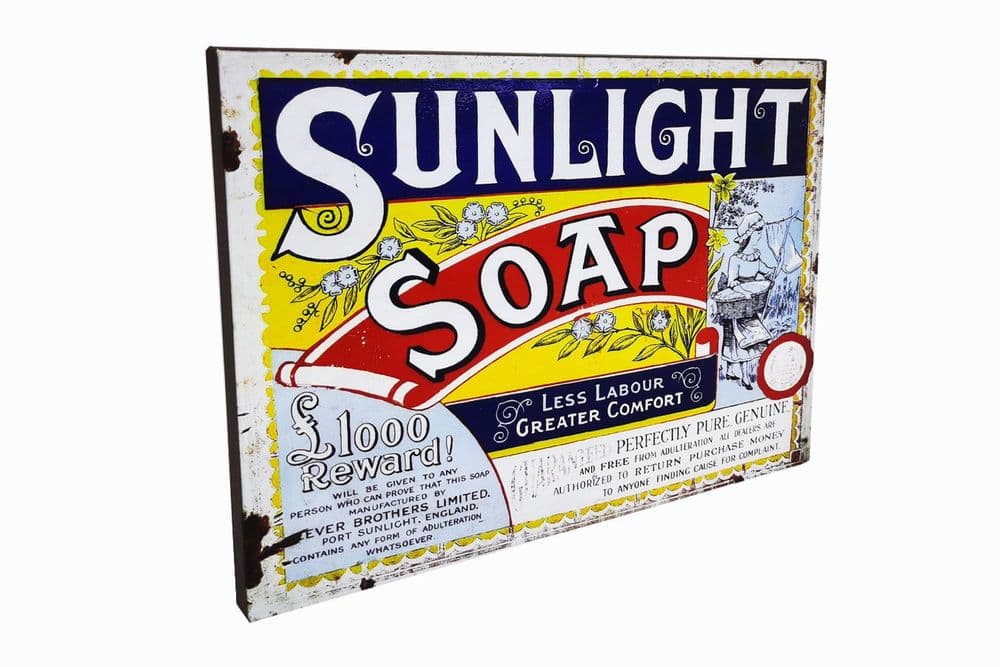 Sunlight Soap Real Rusty Metal Sign 40cm x 30cm