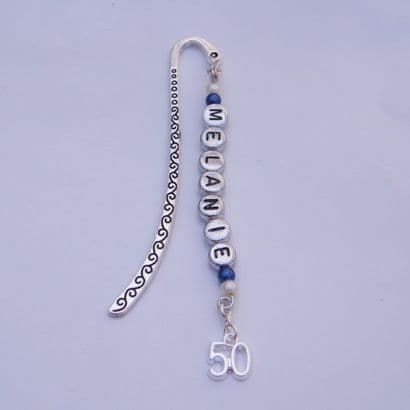 50th Birthday Personalised Bookmark