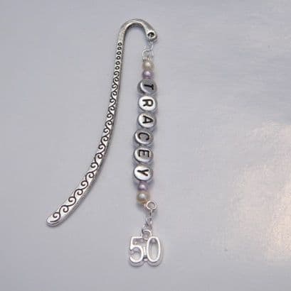 50th Birthday Personalised Bookmark