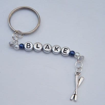 Rowing Oars Personalised Keyring