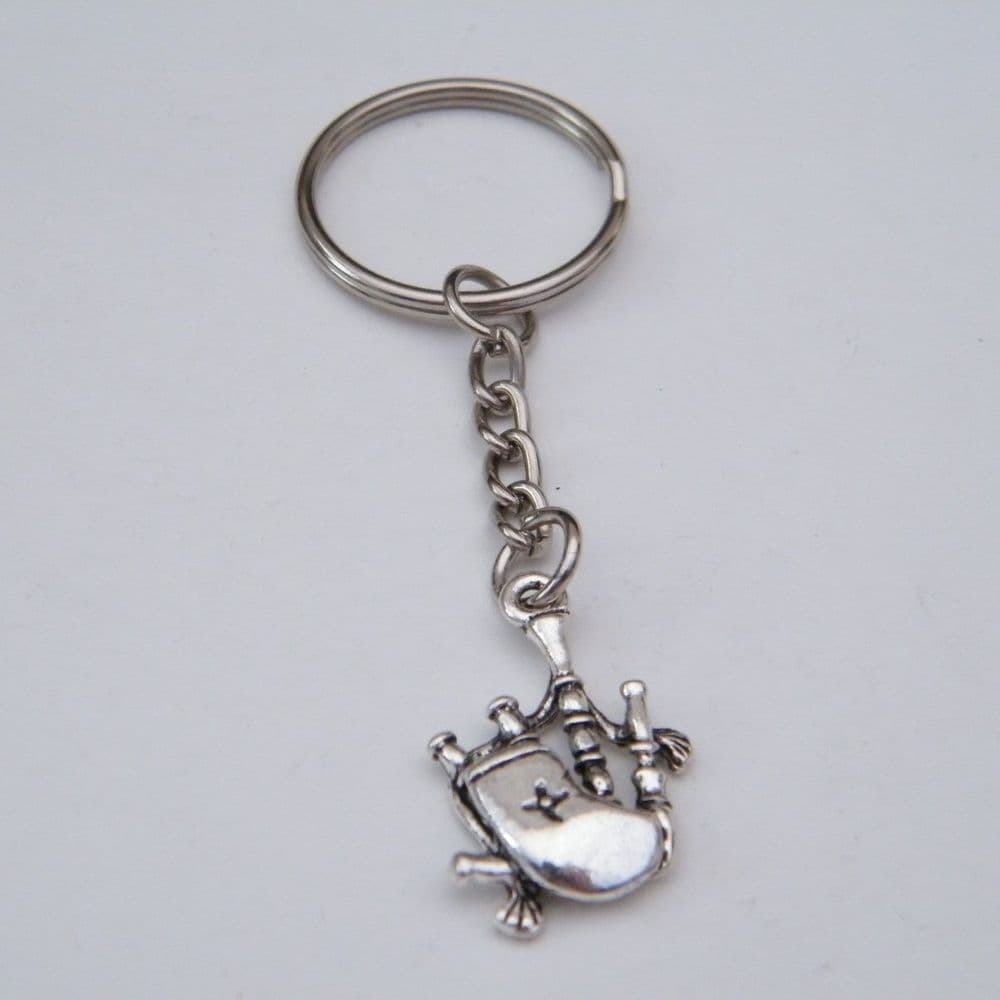 Scottish Bagpipes Keyring - Charm Style