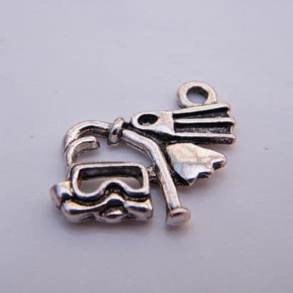 Scuba Diving Personalised Wine Glass Charm - Double Charm Full Sparkle ...