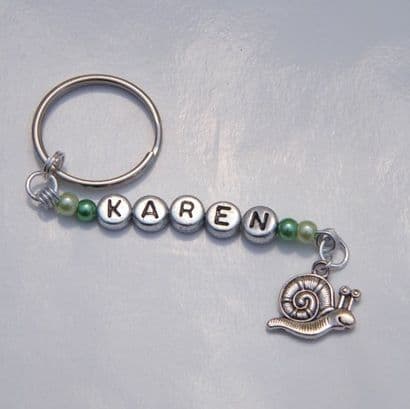 Snail Personalised Keyring