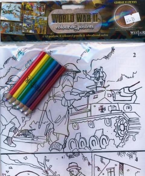 C119 World War II Colouring Posters