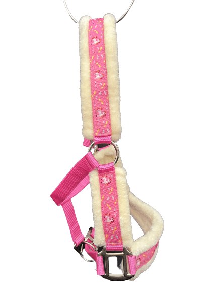 Unicorn headcollar pink