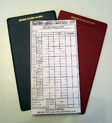 Bridge Score Pads, Bridge Score Cards and Card Holders | Richmond ...