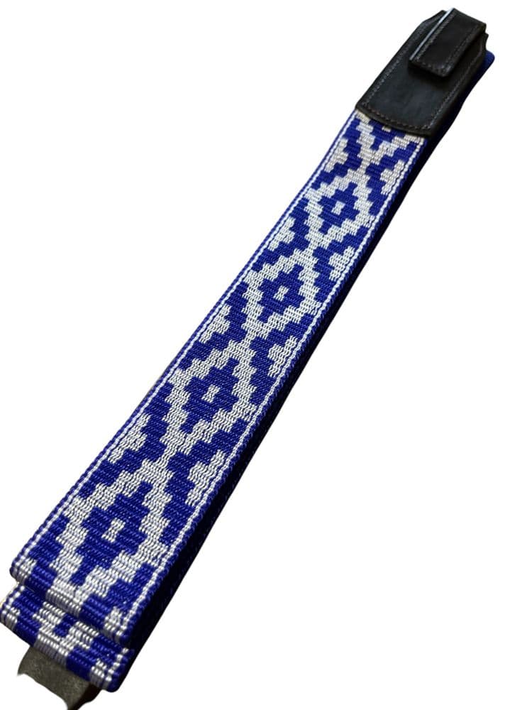 Leather and Nylon Web Overgirth - Royal Blue